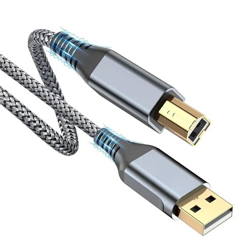 For Printer Cable 10ft Usb 2 0 Usb A To Usb B Midi Cable High Speed Nylon Cord For More Printer