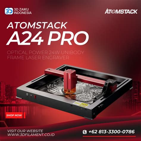 Jual Original Atomstack A24 Pro Unibody Laser Engrave Machine Full Terakit Kota Surabaya 3d