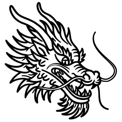 Chinese Dragon Outline Vector Art Icons And Graphics For Free Download