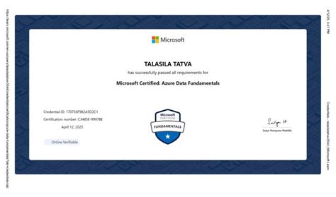 Azure Microsoftcertified Cloudcomputing Datafundamentals Tatva