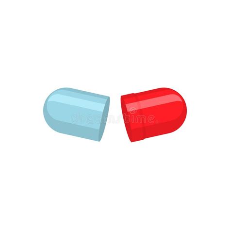 Medicine Capsule Vector Illustration In Flat Style Design Stock Vector