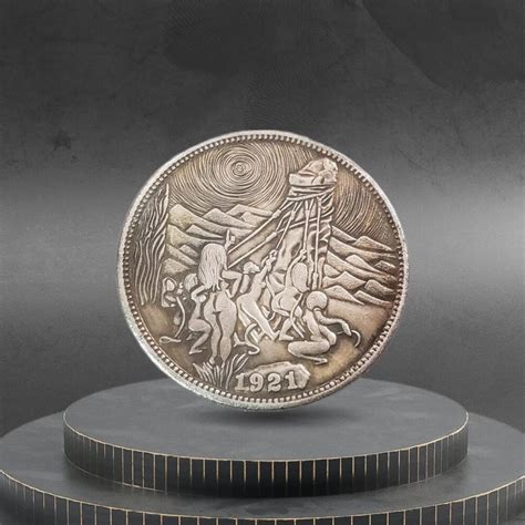 Hobo Coin Sexy Naked Woman Raising Stone Idol Art American Custom Coin