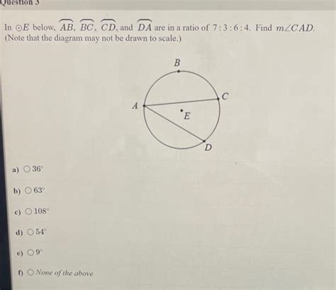 Solved In ⊙e Below Overparen{a B} Overparen{b C}