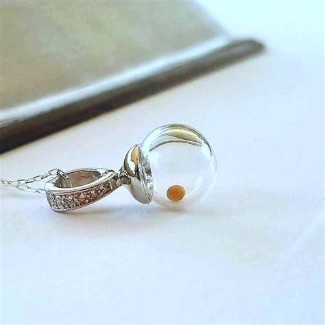Mustard Seed Necklace Sterling Silver With Crystal Inlay Etsy Mustard Seed Necklace Sterling