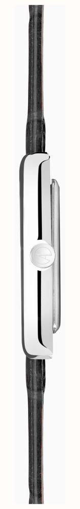 Accurist Rectangle Womens White Dial Black Leather Strap 71001