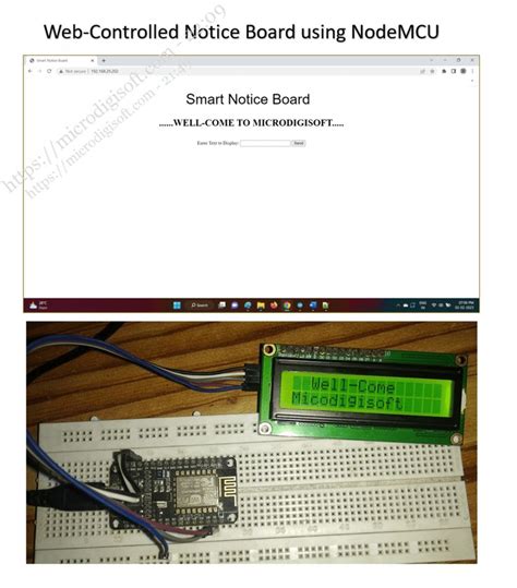 Web Controlled Notice Board Using ESP NodeMCU In Arduino