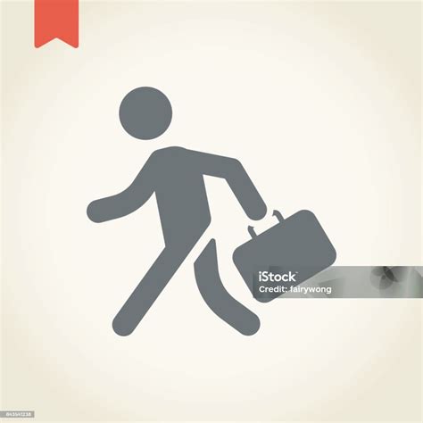 Briefcase Stick Figure Icon Stock Illustration Download Image Now