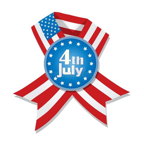 4th Of July Badge Logo Collection For Usa Independence Day Stock Vector
