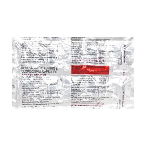 Arvast Gold 20 Capsules Ak Medical Hall