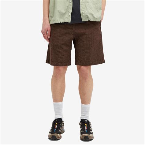 Gramicci Mens Og Seersucker G Shorts In Tobacco Gramicci
