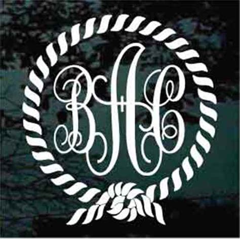 Monogram Decals Rope Monogram Decal Junky