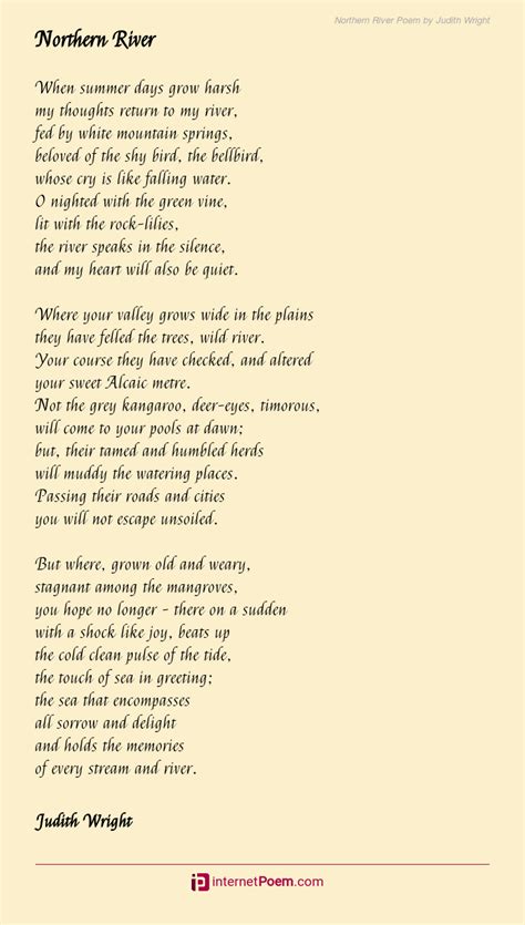 Northern River Poem By Judith Wright