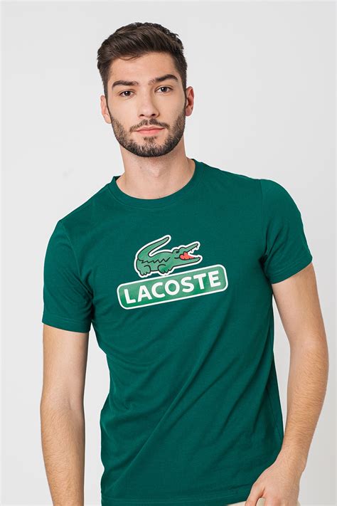 Lacoste Тениска с лого Зелен 4 Emagbg