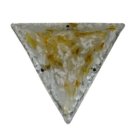 Large Triangular Glass Wall Light 1960s Chairish