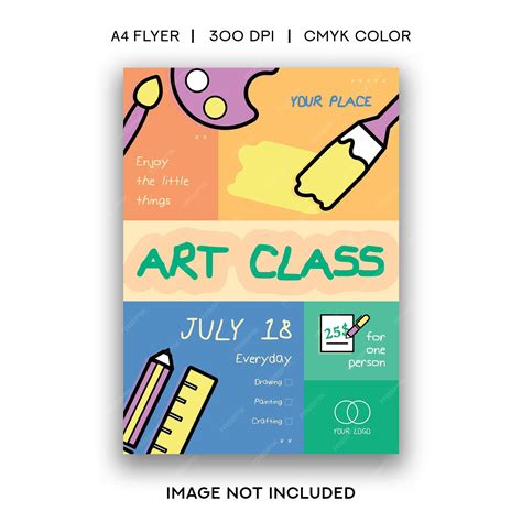 Premium Psd Art Class Flyer