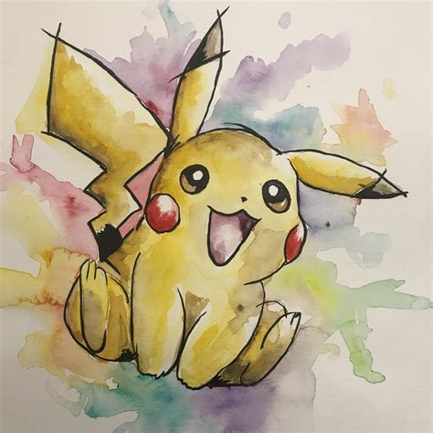 Pikachu In Love Drawing