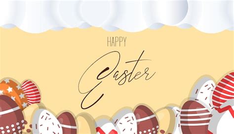 Premium Vector Happy Easter Banner