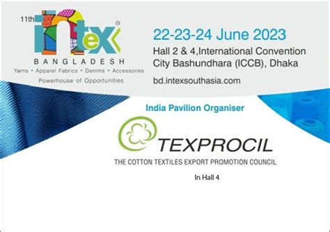 Texprocil To Have Its Own Pavilion At Intex Bangladesh Textile Insights