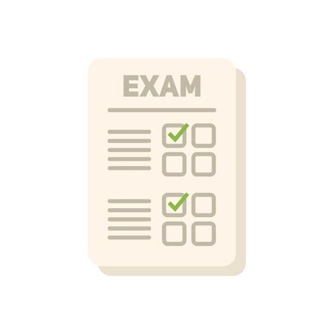 Premium Vector Exam Form Icon Flat Vector Paper Check Sheet Mark Isolated