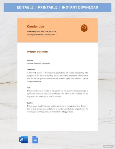 20 Problem Statement Examples To Download