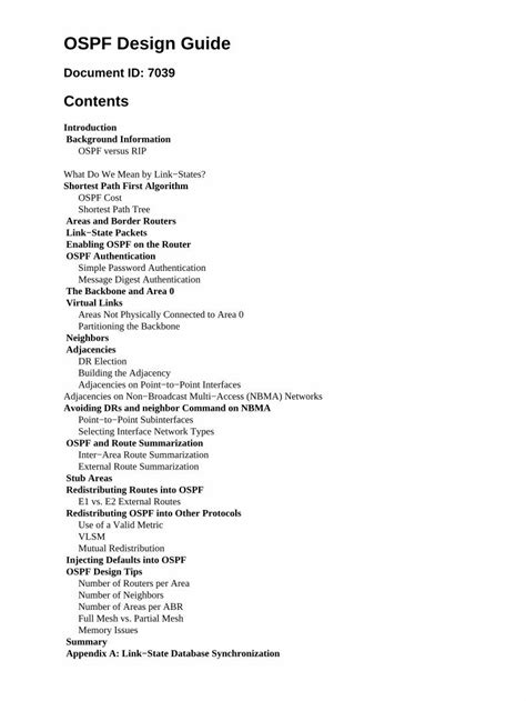 pdf cisco kcuddeback common items ospf configuration pdf