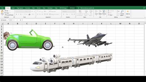How To Insert 3d Models In Ms Excel Exceltips Exceltutorial Excel