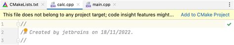 Quick CMake Tutorial CLion Documentation