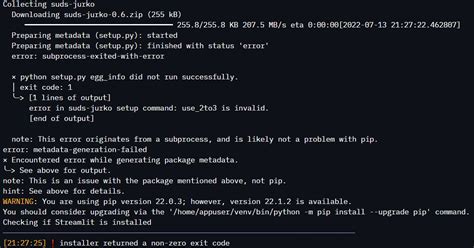 Failure To Deploy Community Cloud Streamlit