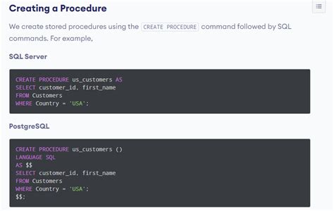 sp stored procedures