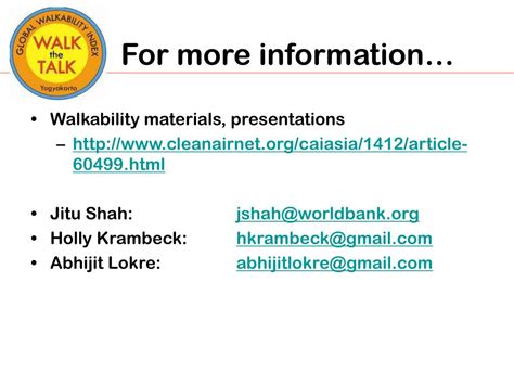 ppt the global walkability index powerpoint presentation free