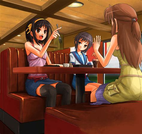 Safebooru 3girls Asahina Mikuru Brown Hair Multiple Girls Nagato Yuki