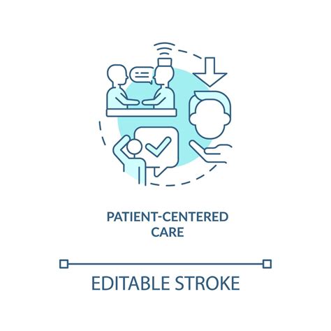 Patient Centered Medical Care Turquoise Concept Icon Personalized Medicine Abstract Idea Thin