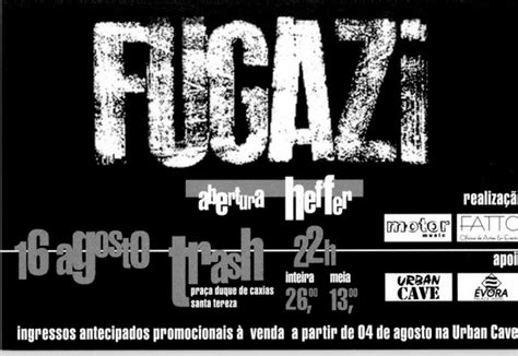Fugazi Live Series Belo Horizonte Brazil 8 16 97