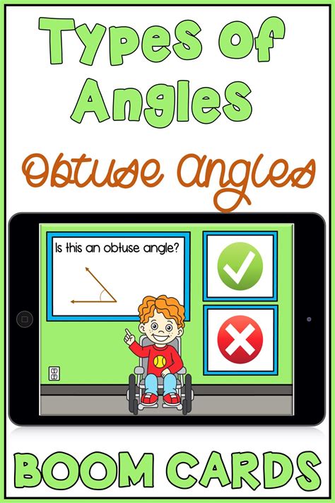 Types Of Angles Identifying Obtuse Angles BOOM CARDS Types Of Angles Angle Activities Obtuse