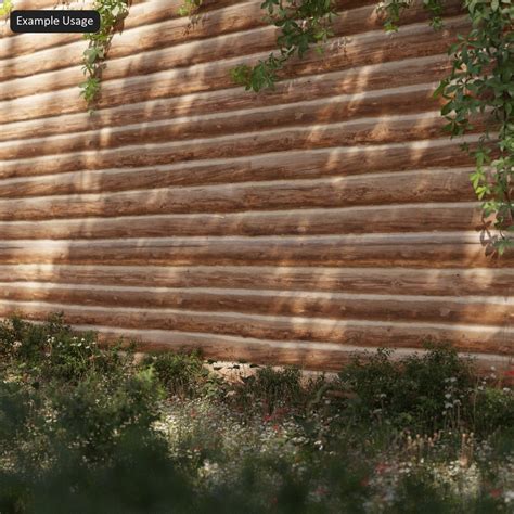 Raw Wooden Log Facade Texture Poliigon