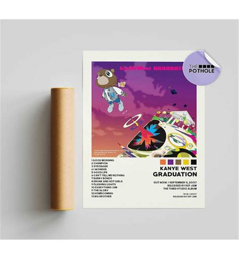 Kanye West Poster Kanye West Graduation Poster Inspire Uplift