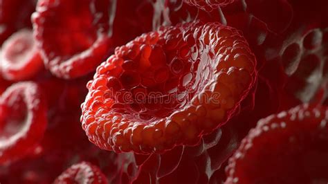 Detailed Structure Of A Red Blood Cell Showing Its Biconcave Shape