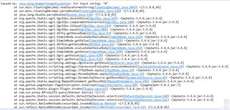 【bug日常】查询sql报错：caused by java lang numberformatexception for input