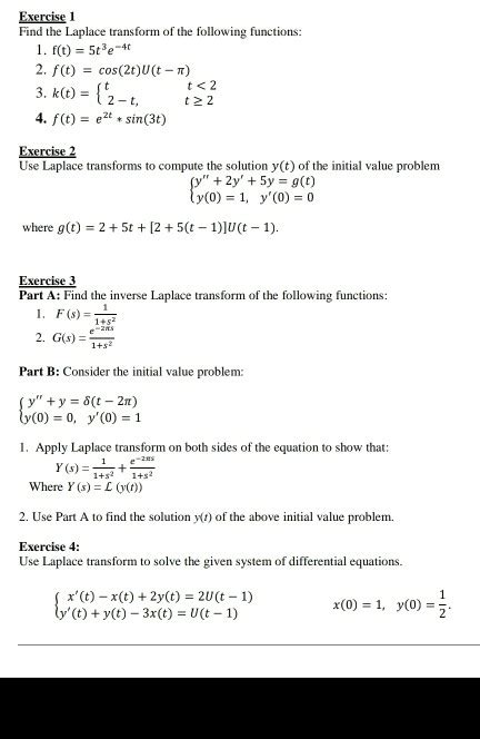 Solved The Following Has 3 Exercises And Each Exercise Chegg Com