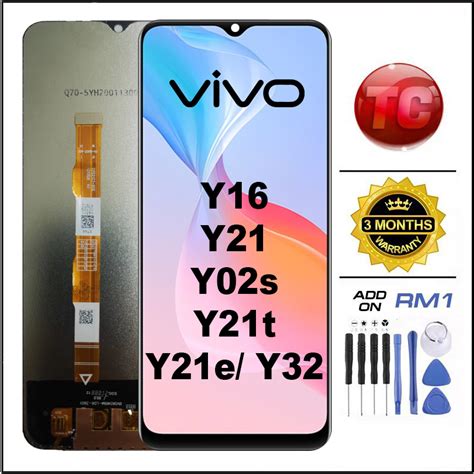 LCD VIVO Y16/ Y21/ Y02s/ Y21t/ Y21e/ Y32 Compatible For Original Glass Touch Screen Digitizer ...