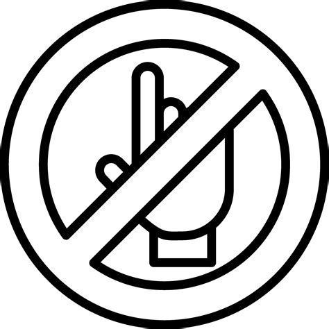 Do Not Touch Vector Icon Design 26023744 Vector Art At Vecteezy