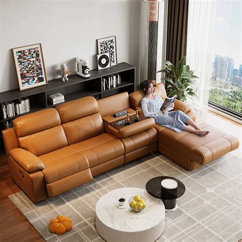 Modern Luxury Living Room Sofa Set L Shaped Comfort