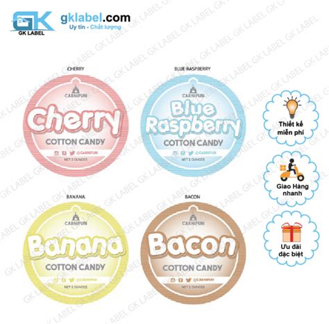 In Tem Decal Bánh Kẹo Gk Label