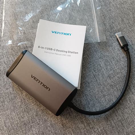 Vention USB C Hub To HDMI VGA Adapter Hub 6 In 1 Computers Tech Parts Accessories Cables