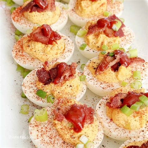spicy bacon deviled eggs recipe thistle key lane