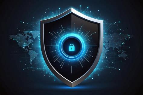 Premium Photo Cyber Security Technology Concept Shield With Keyhole