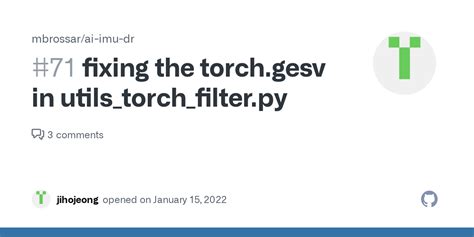 Fixing The Torch Gesv In Utils Torch Filter Py Issue Mbrossar Ai Imu Dr GitHub