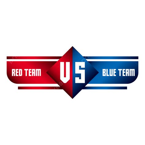 Gambar Merah Dan Biru Yang Mengagumkan Vs Tempalte Vs Templat Merah Png Dan Vektor Dengan