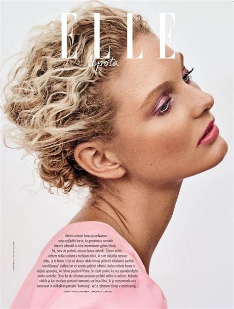 Patricia Van Der Vliet Pink Beauty Editorial Elle Slovenia Cover