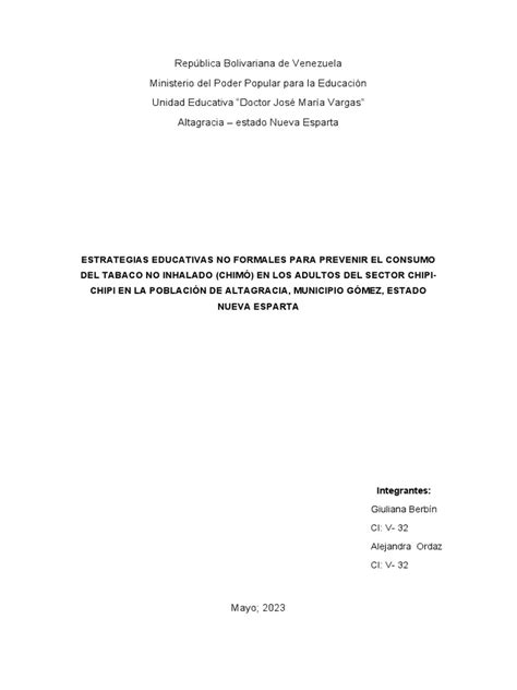 Capitulo 1 Chimo Giuliana Pdf Cigarrillo